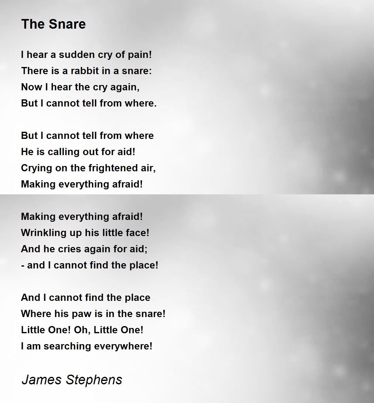 The Snare Poem by James Stephens - Poem Hunter