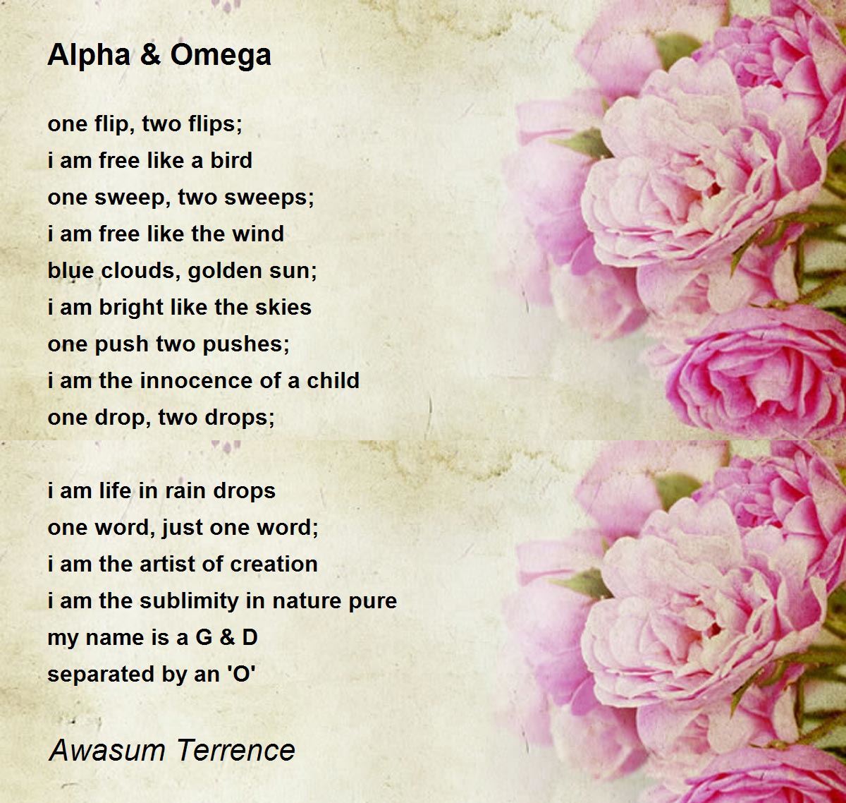 Alpha & Omega by Awasum Terrence - Alpha & Omega Poem