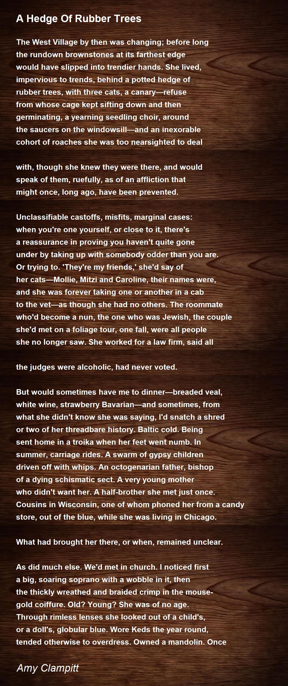 Nothing Stays Put poem – Amy Clampitt poems | Poems and Poetry – The ...