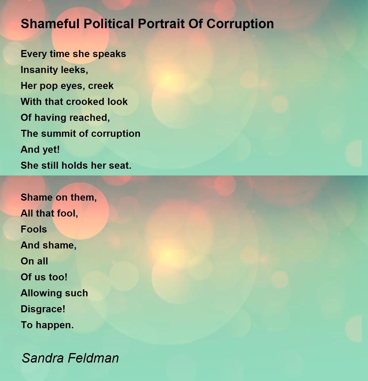 Shameful Political Portrait Of Corruption - Shameful Political Portrait ...