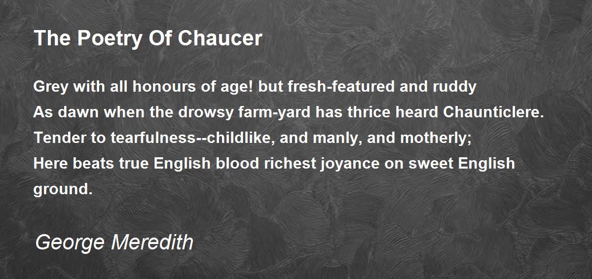 Old English Chaucer Quotes