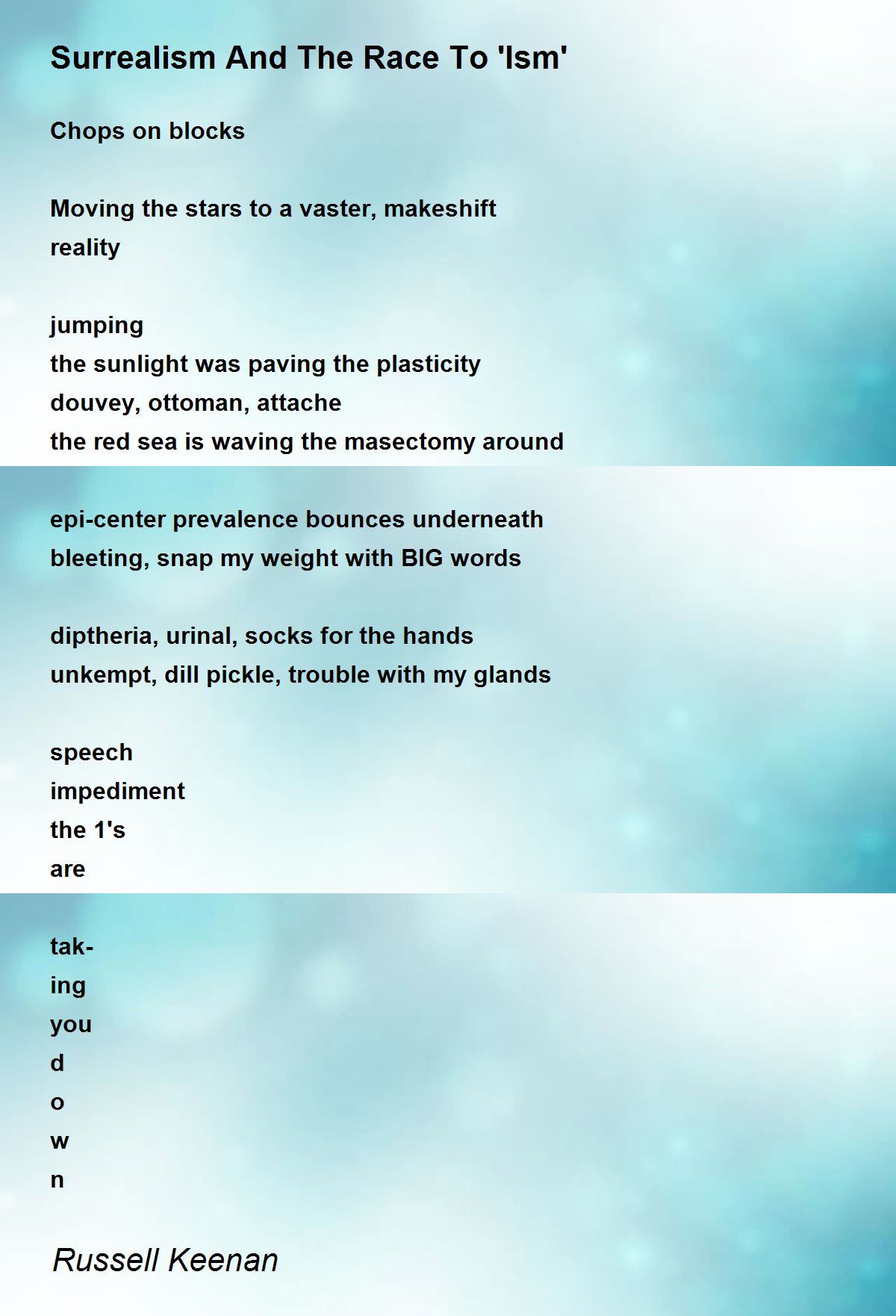 Surrealism And The Race To 'Ism' by Russell Keenan - Surrealism And The ...