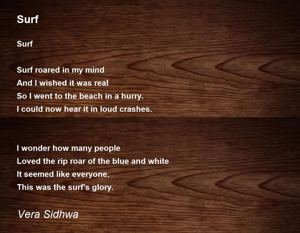 Surf Poem by Vera Sidhwa - Poem Hunter