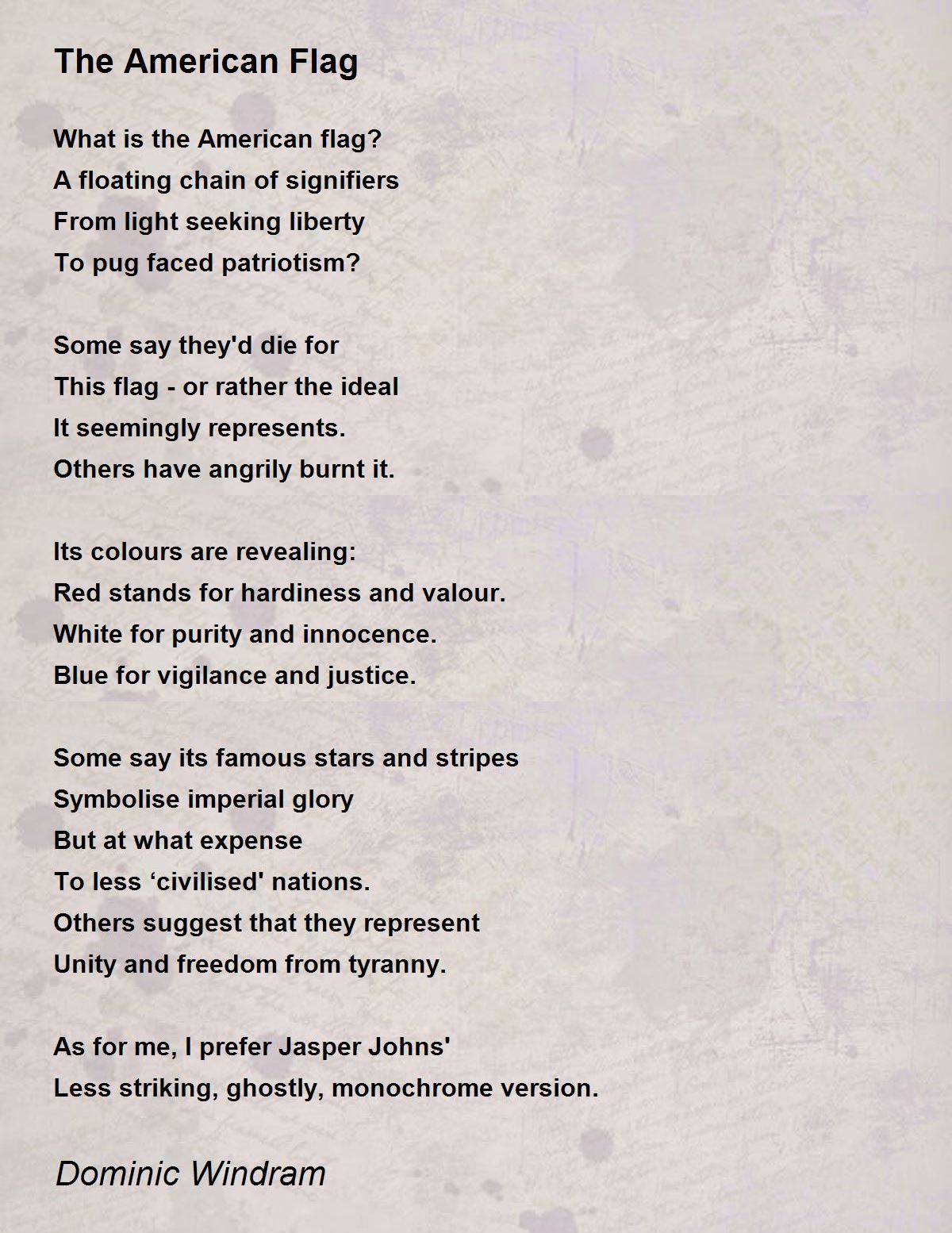 I Am The American Flag Poem