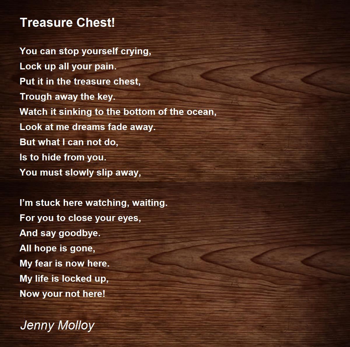 Treasure Chest! by Jenny Molloy - Treasure Chest! Poem