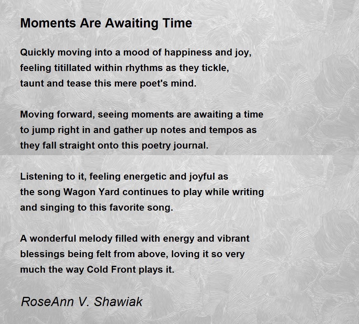Poems About Time Moments at Francis Snyder blog
