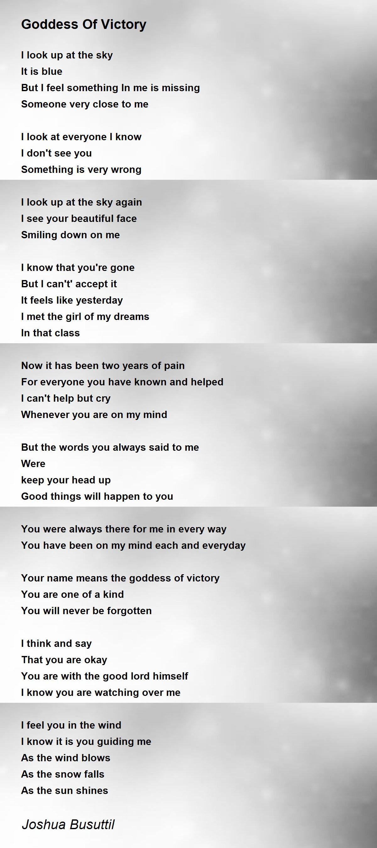 Goddess Of Victory Quotes