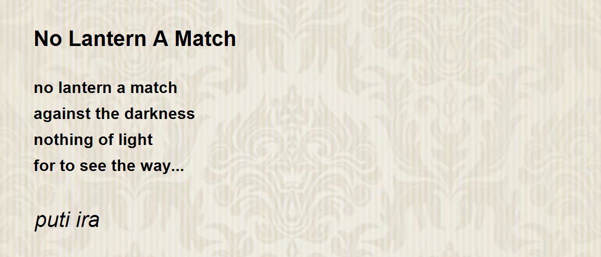 Genie Lantern Concrete Poem