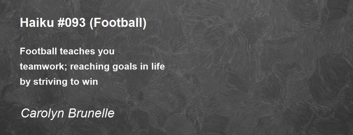Football Haiku Examples