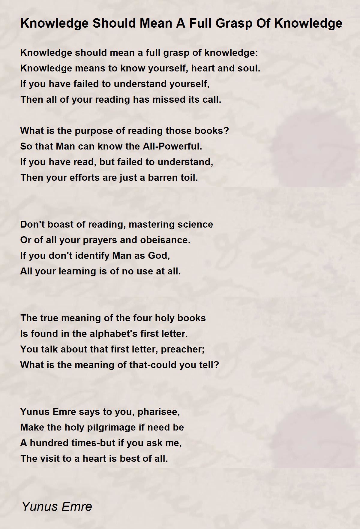 Knowledge Poems Quotes