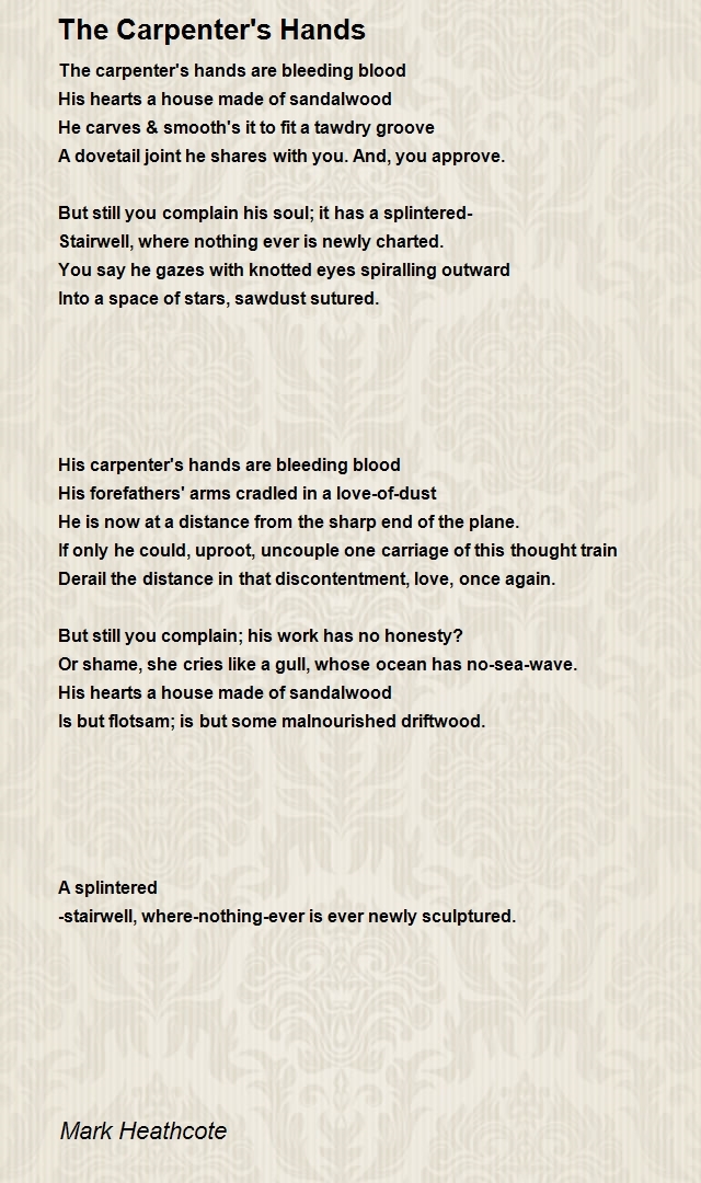 Poems About Carpenters - Picture Of Carpenter