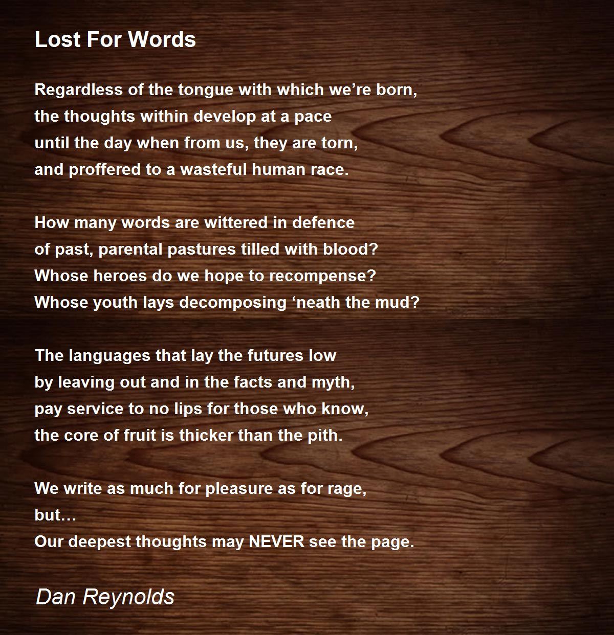The lost words poems - malewes