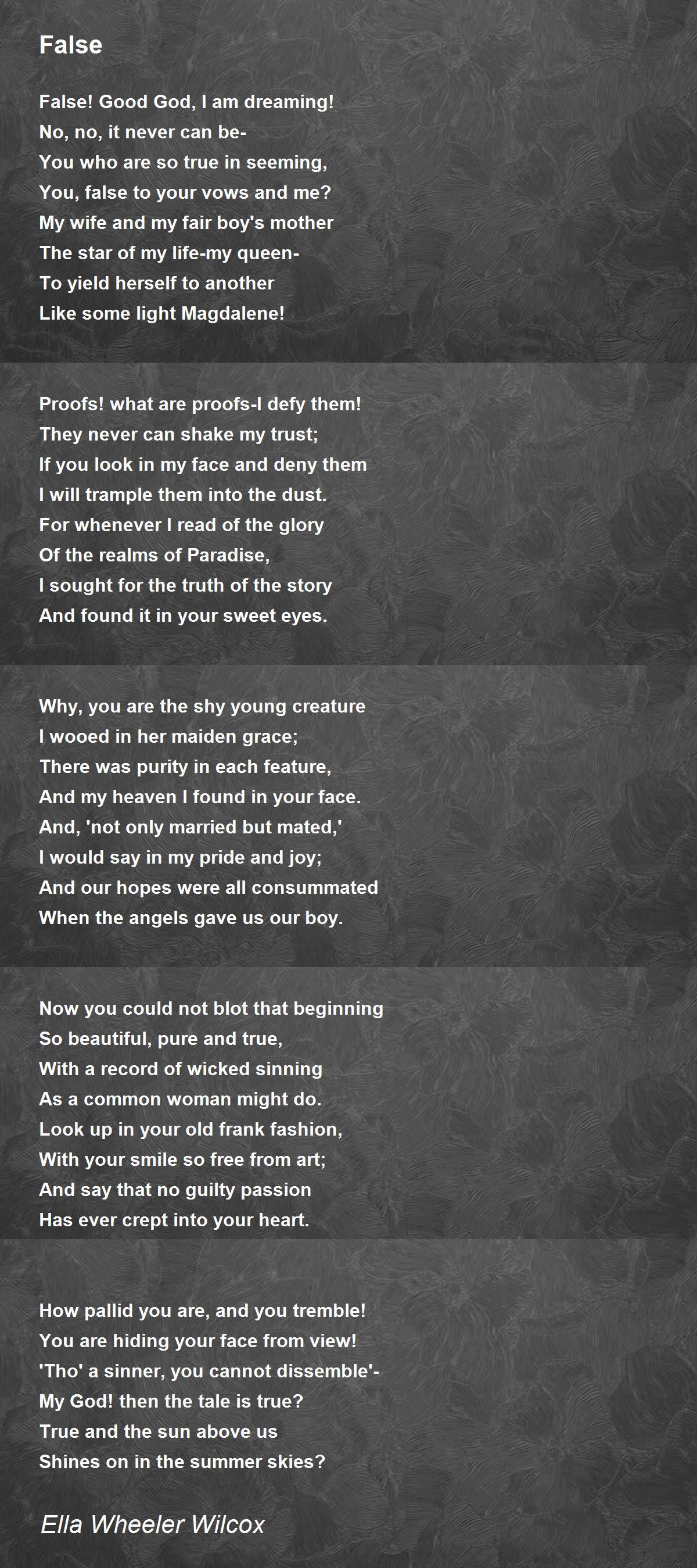 Is It Well Poem By Ella Wheeler Wilcox Poem Hunter