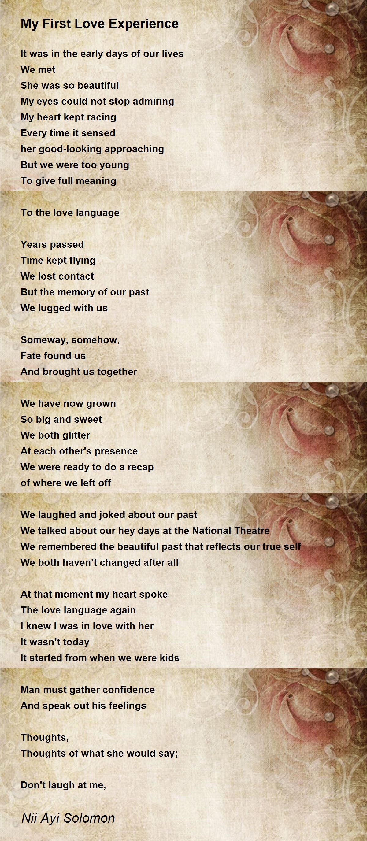 Poems About Love First