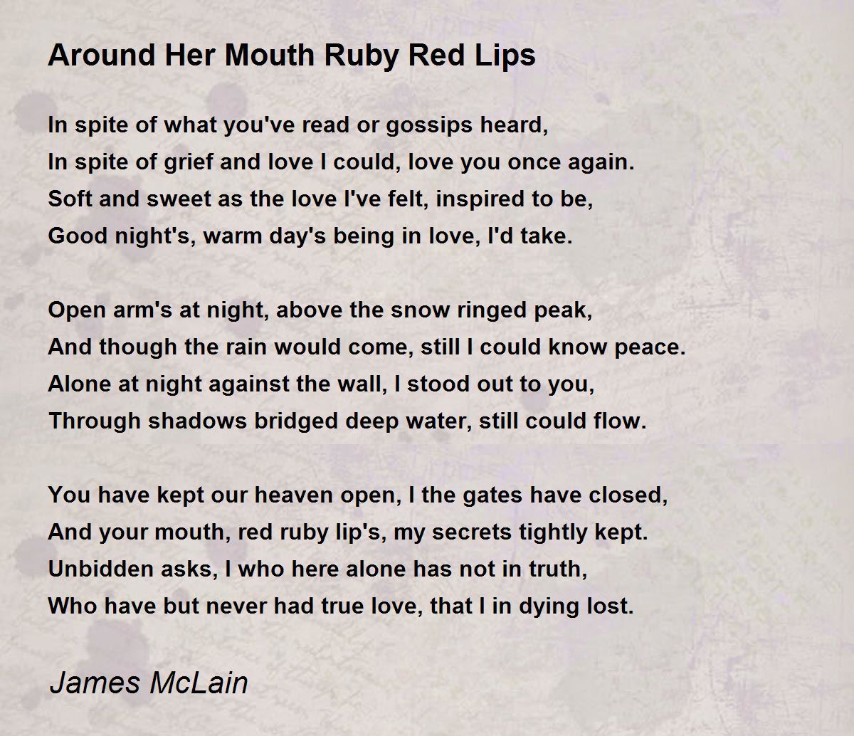 Around Her Mouth Ruby Red Lips - Around Her Mouth Ruby Red Lips Poem by ...