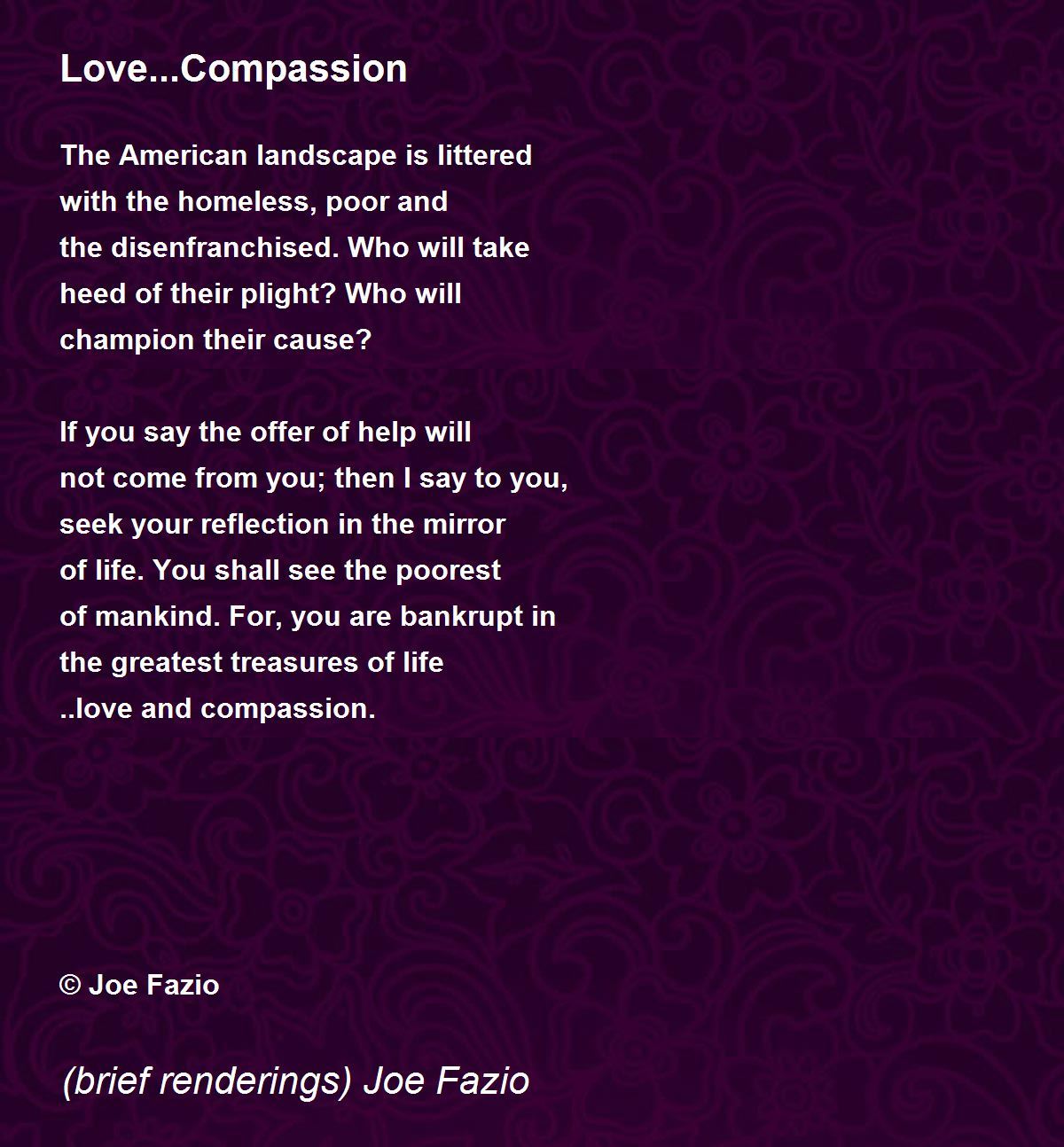 Compassion Poems Quotes
