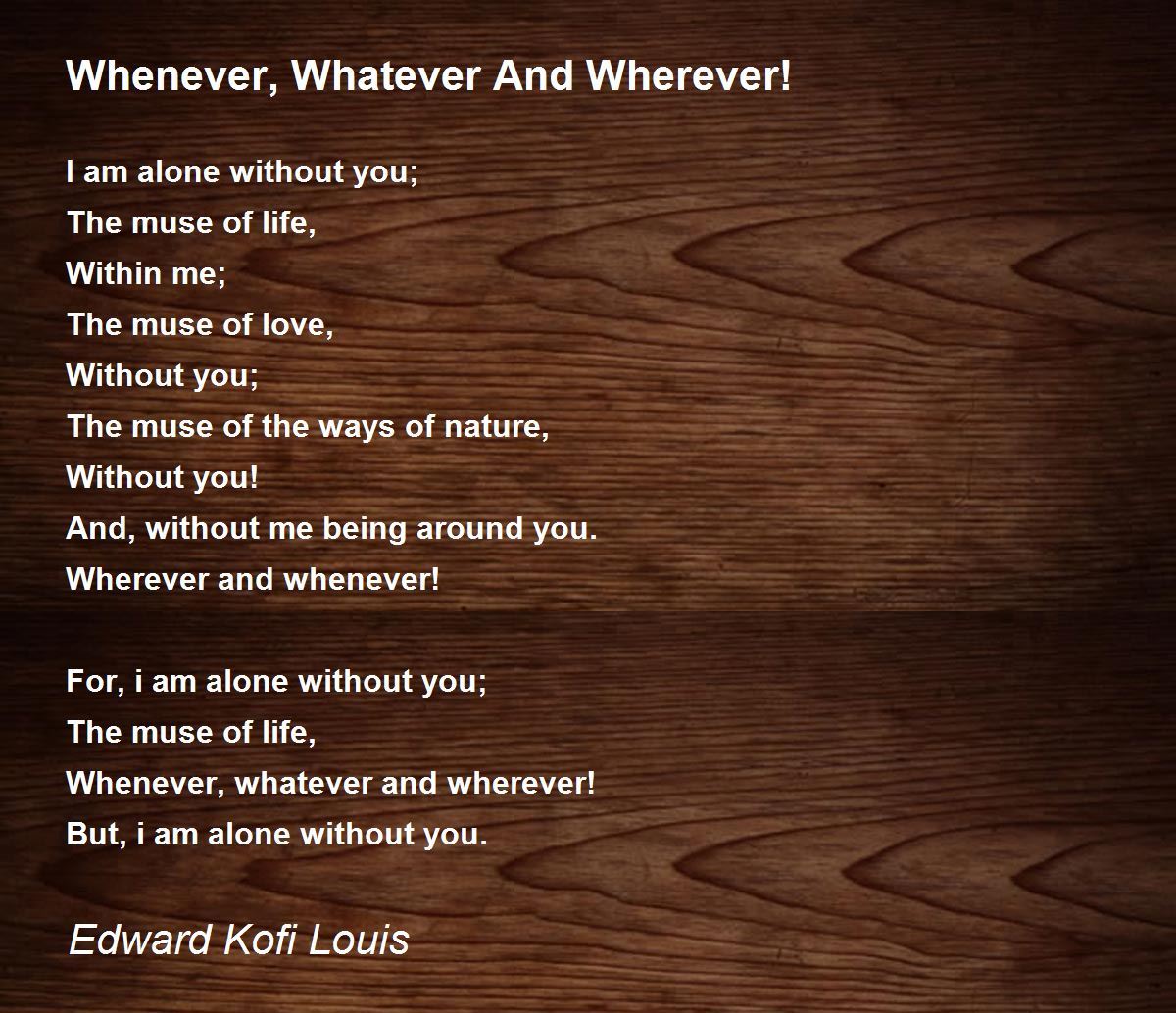 Whenever, Whatever And Wherever! - Whenever, Whatever And Wherever ...