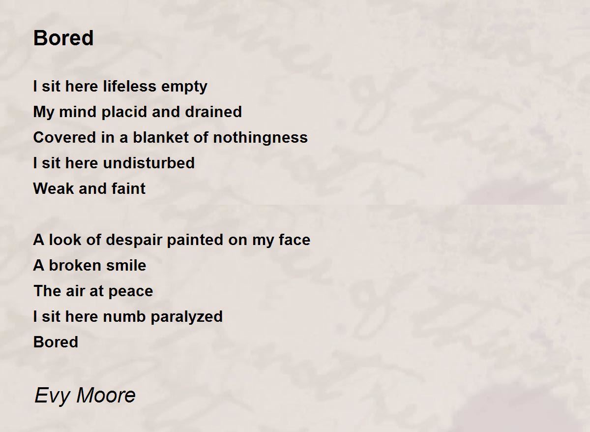 Bored Acrostic Poem By