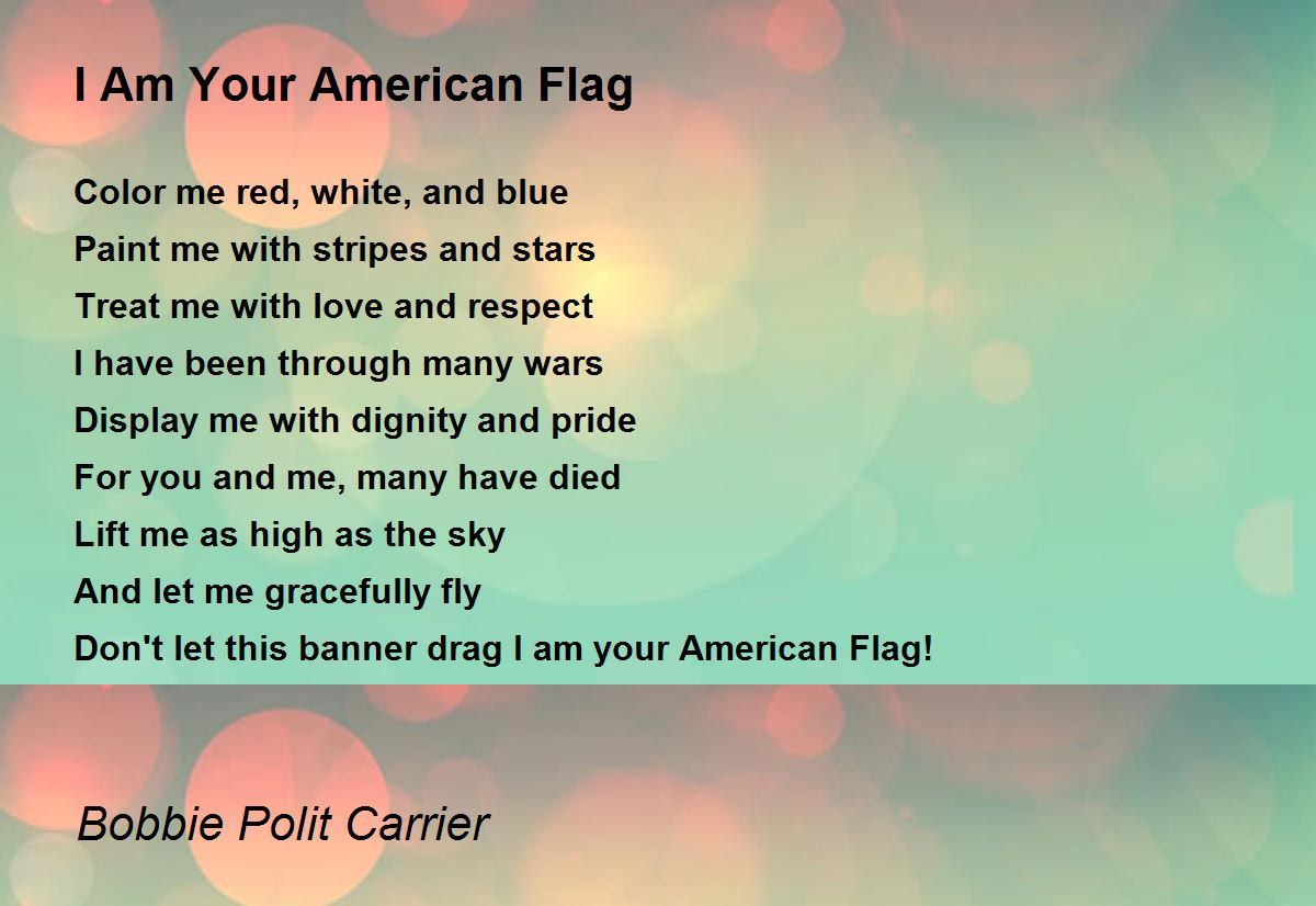Poems About The American Flag American Flag Poems