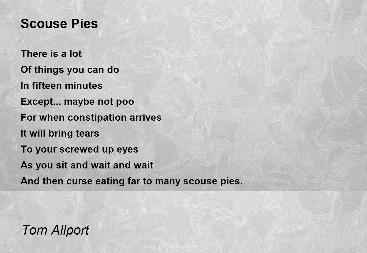 Scouse Pies - Scouse Pies Poem by Tom Allport
