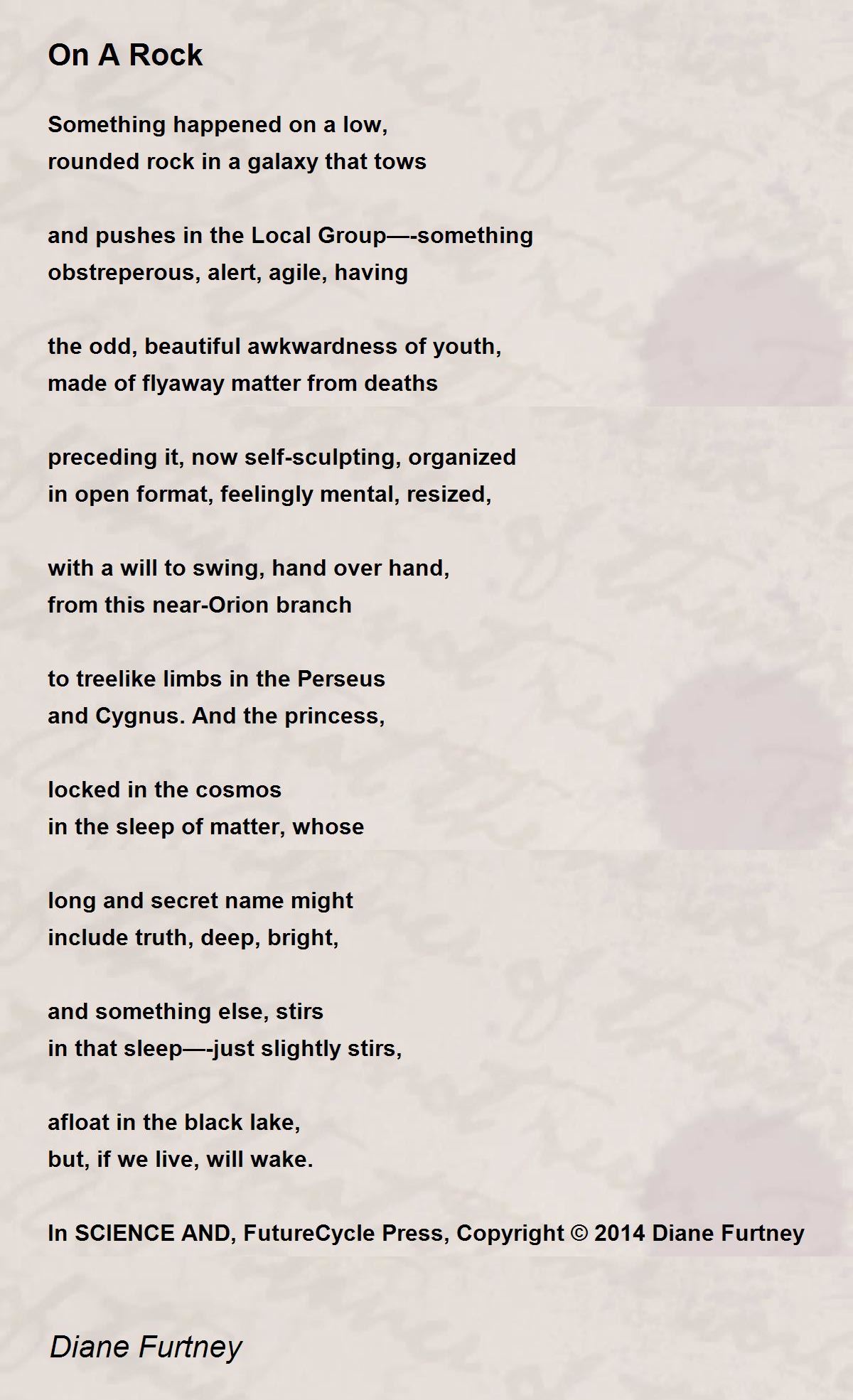 On A Rock - On A Rock Poem by Diane Furtney