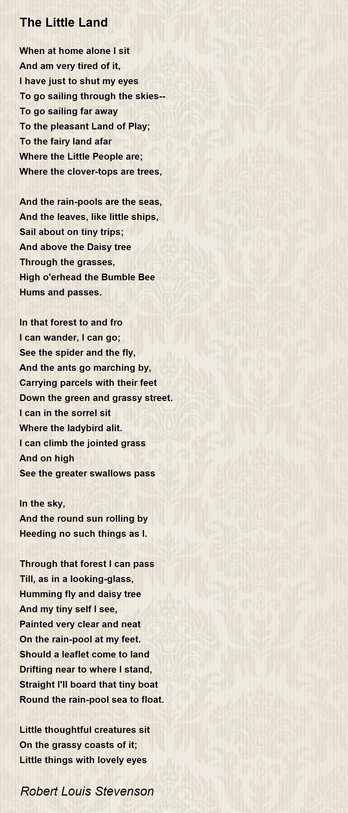 The Little Land Poem Explanation at Joseph Eason blog