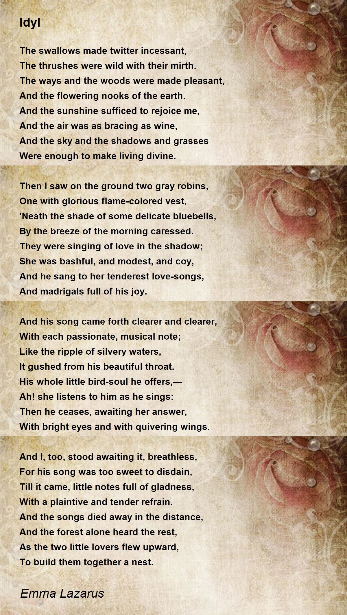 Restlessness Poem By Emma Lazarus Poem Hunter Phantasies Poem by Emma ...