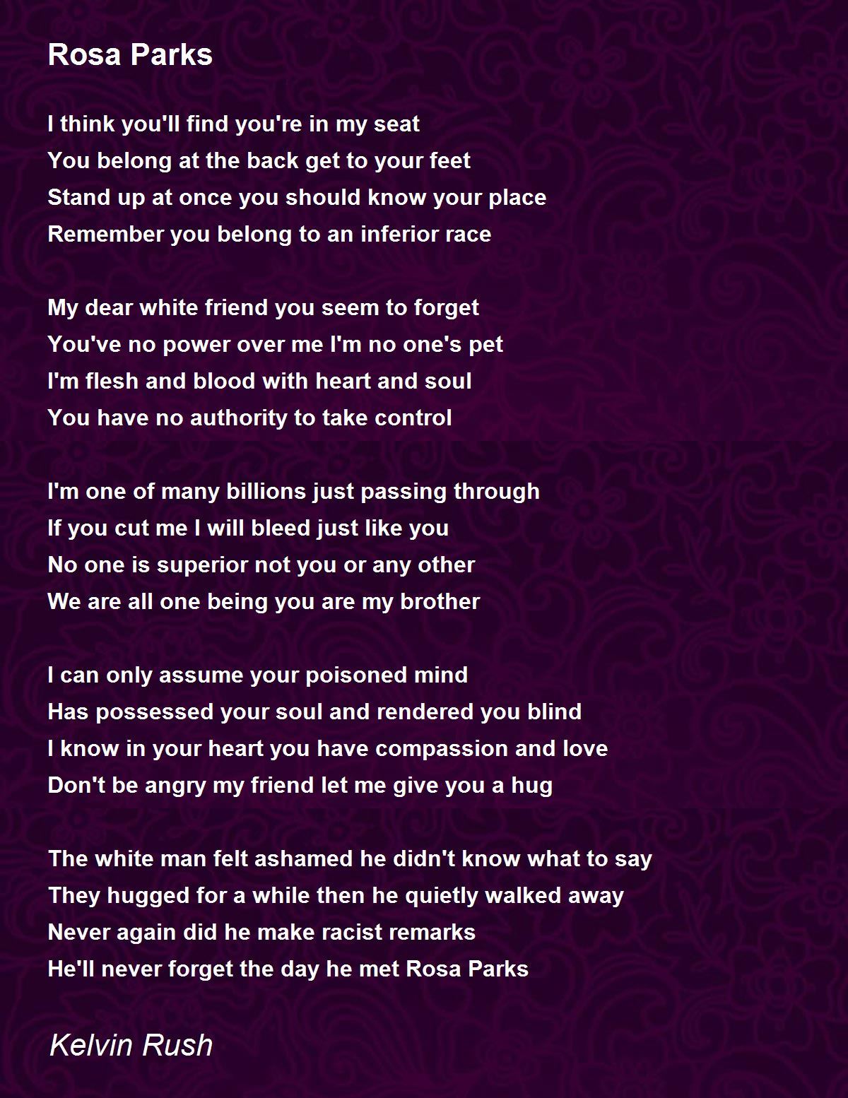 Rosa parks by nikki giovanni - pasachange