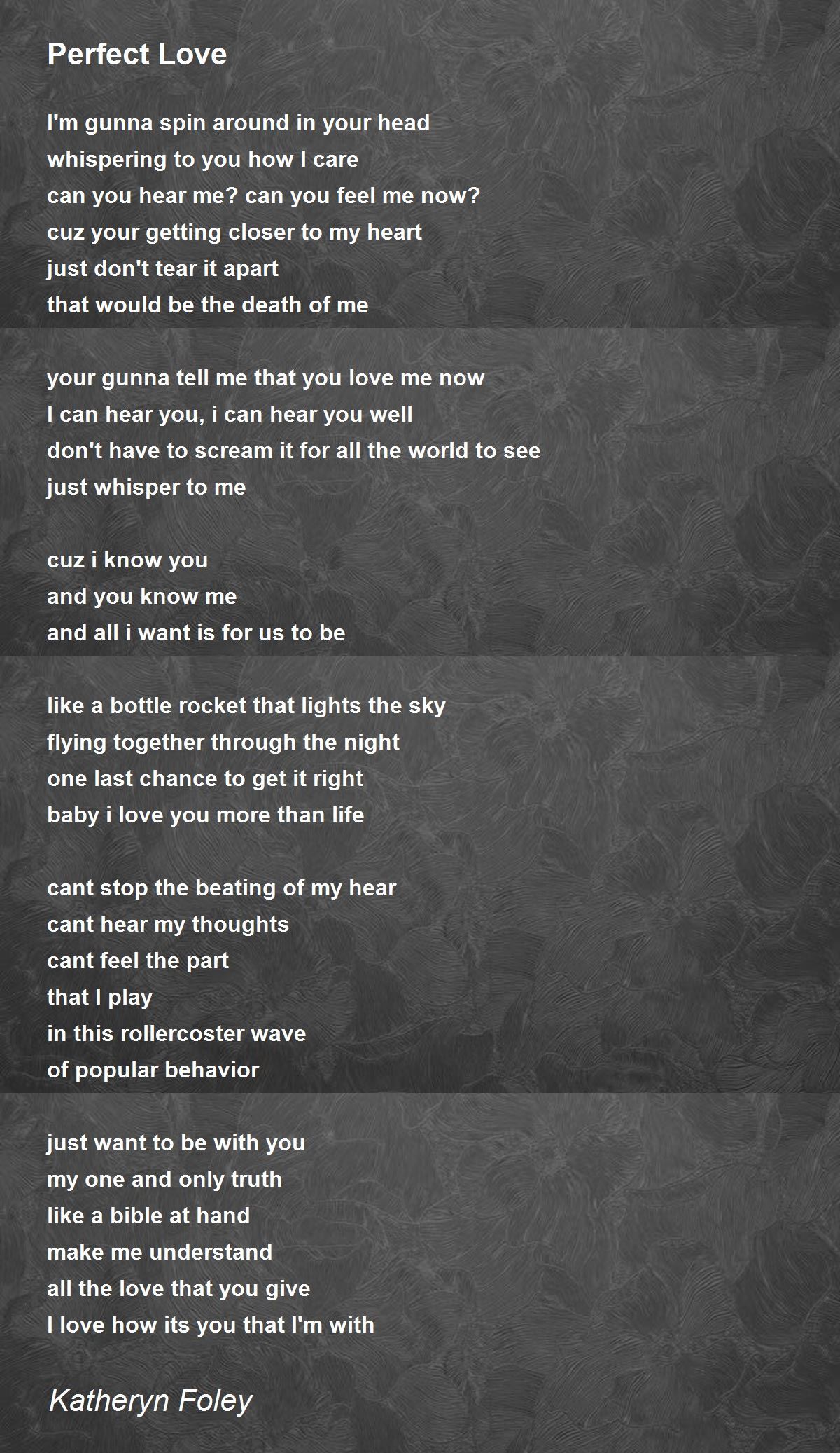 You My Perfect Poem Gsspoetry