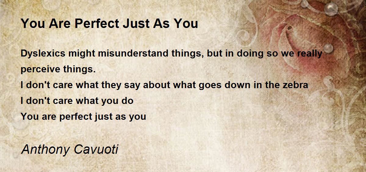 You Are Perfect To Me Poem