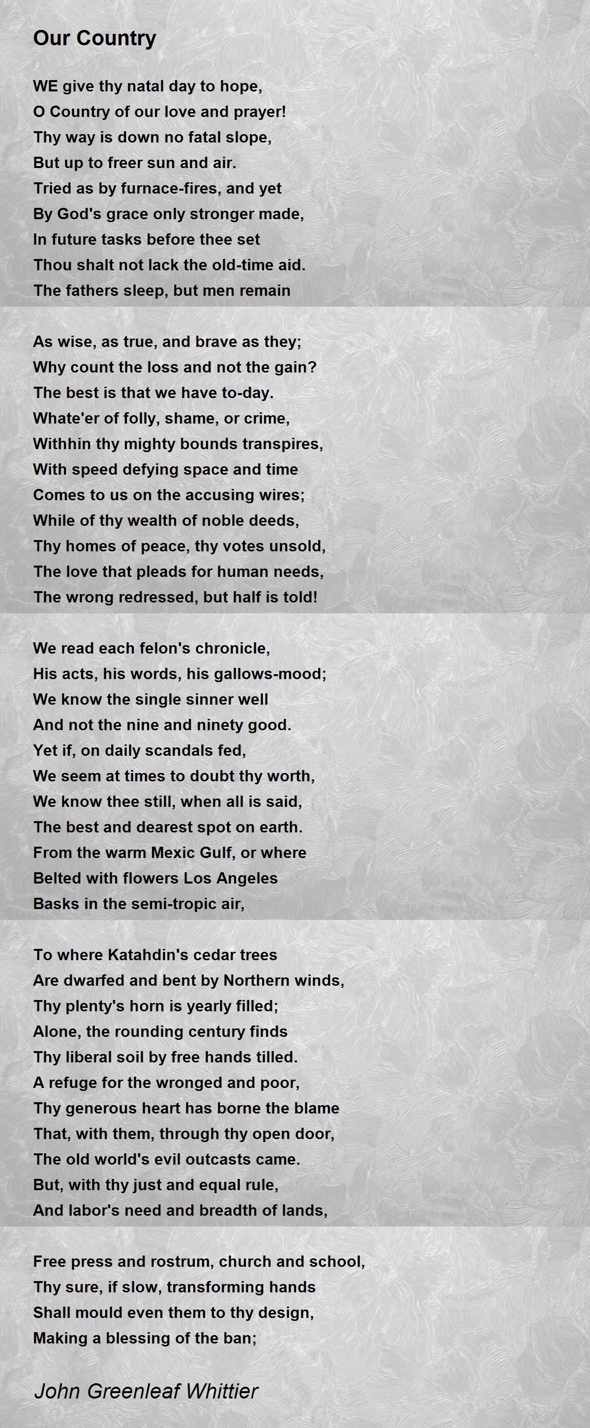 Poems About The Country