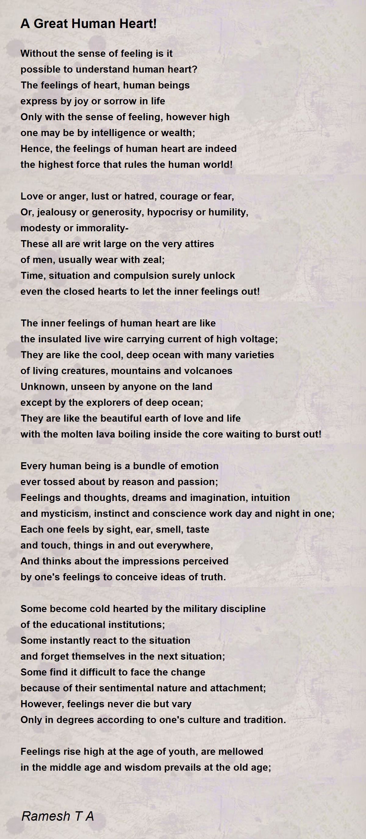 6 Beautiful Poems About The Human Heart – XNCUC