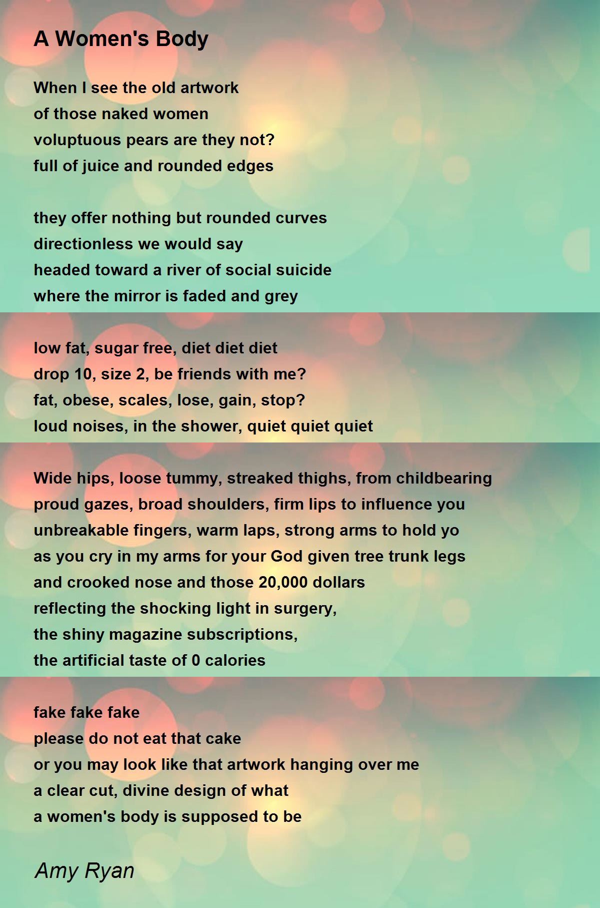 Poems About Womens Body