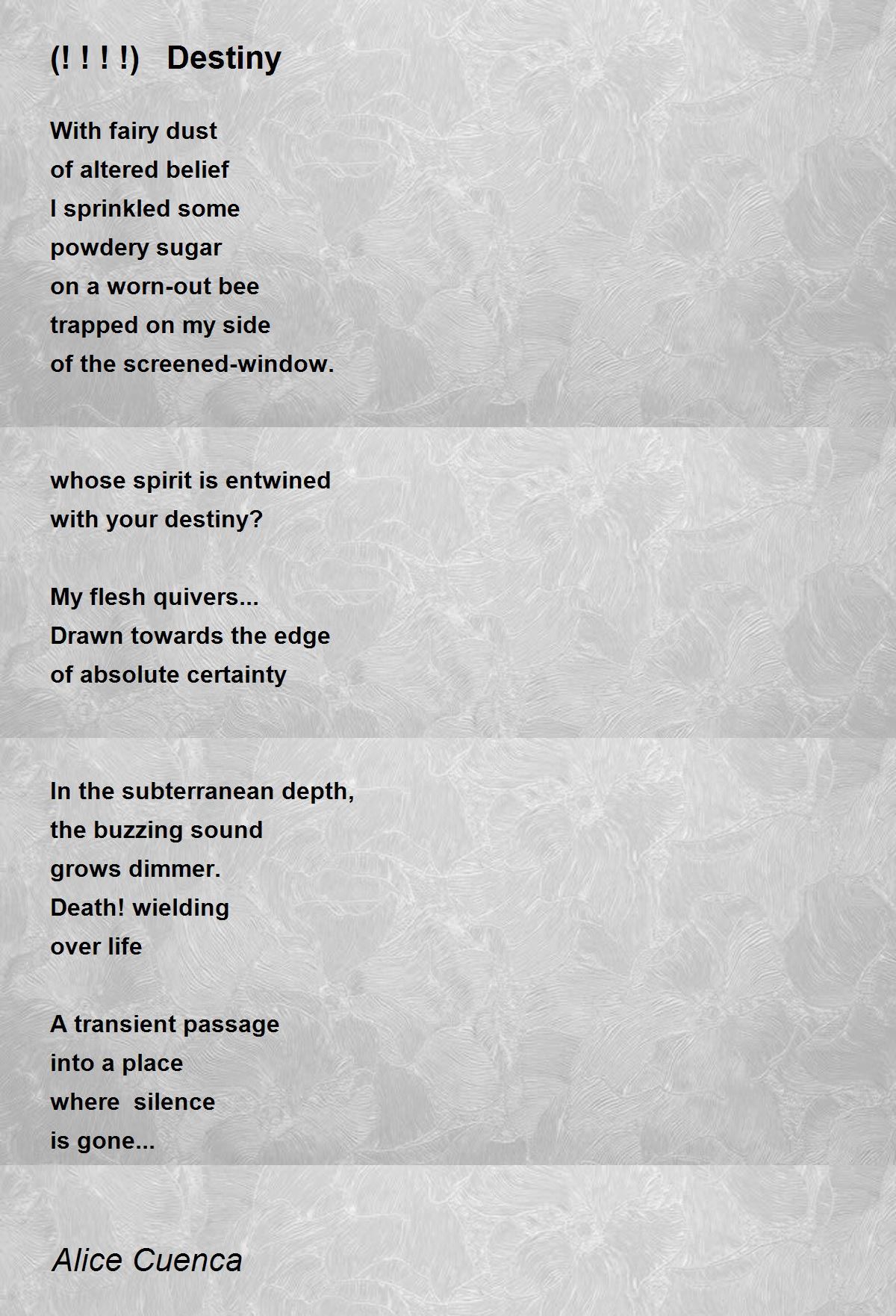 Embrace Your Destiny Poem
