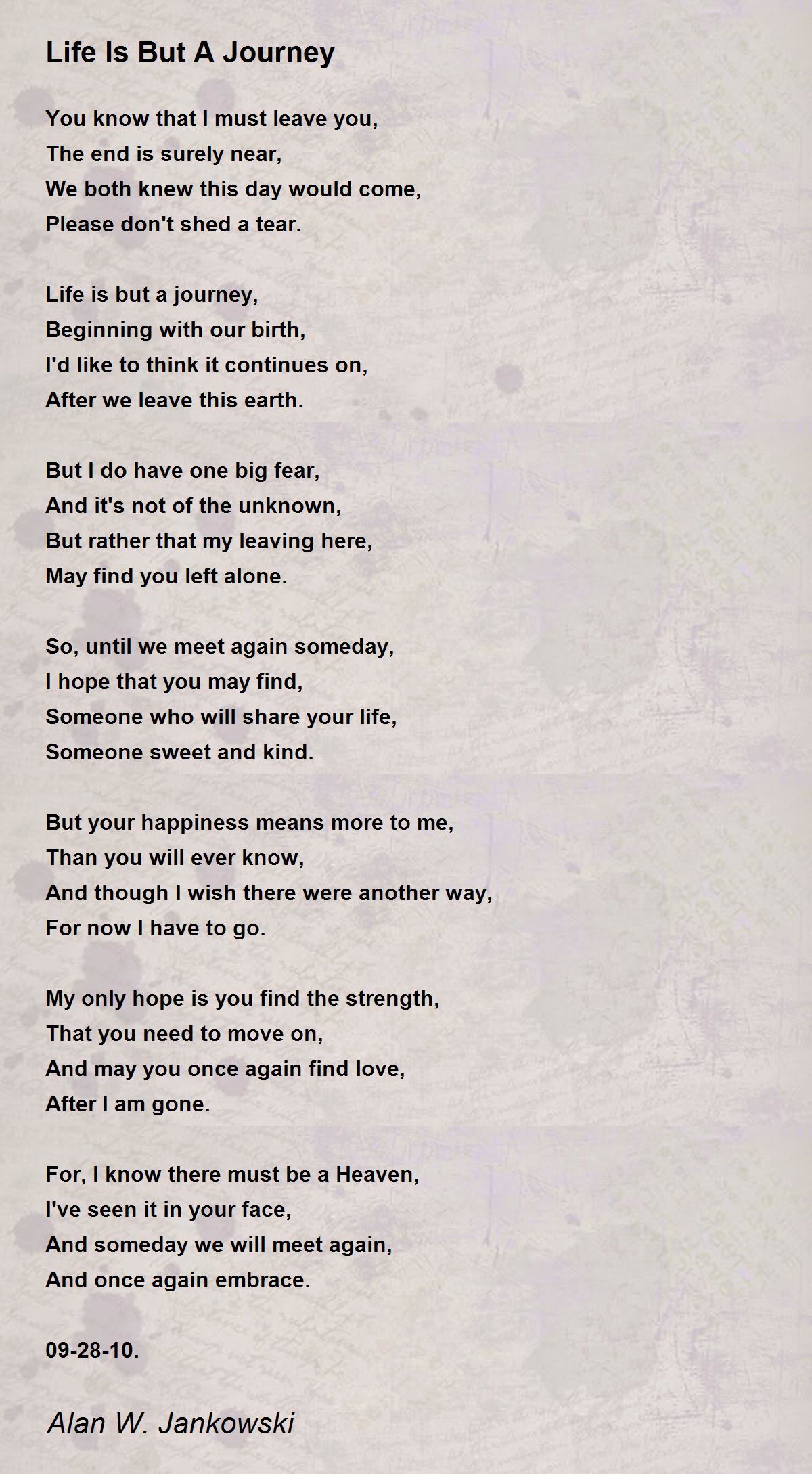 Life Is A Journey Poem at Isabella Embry blog