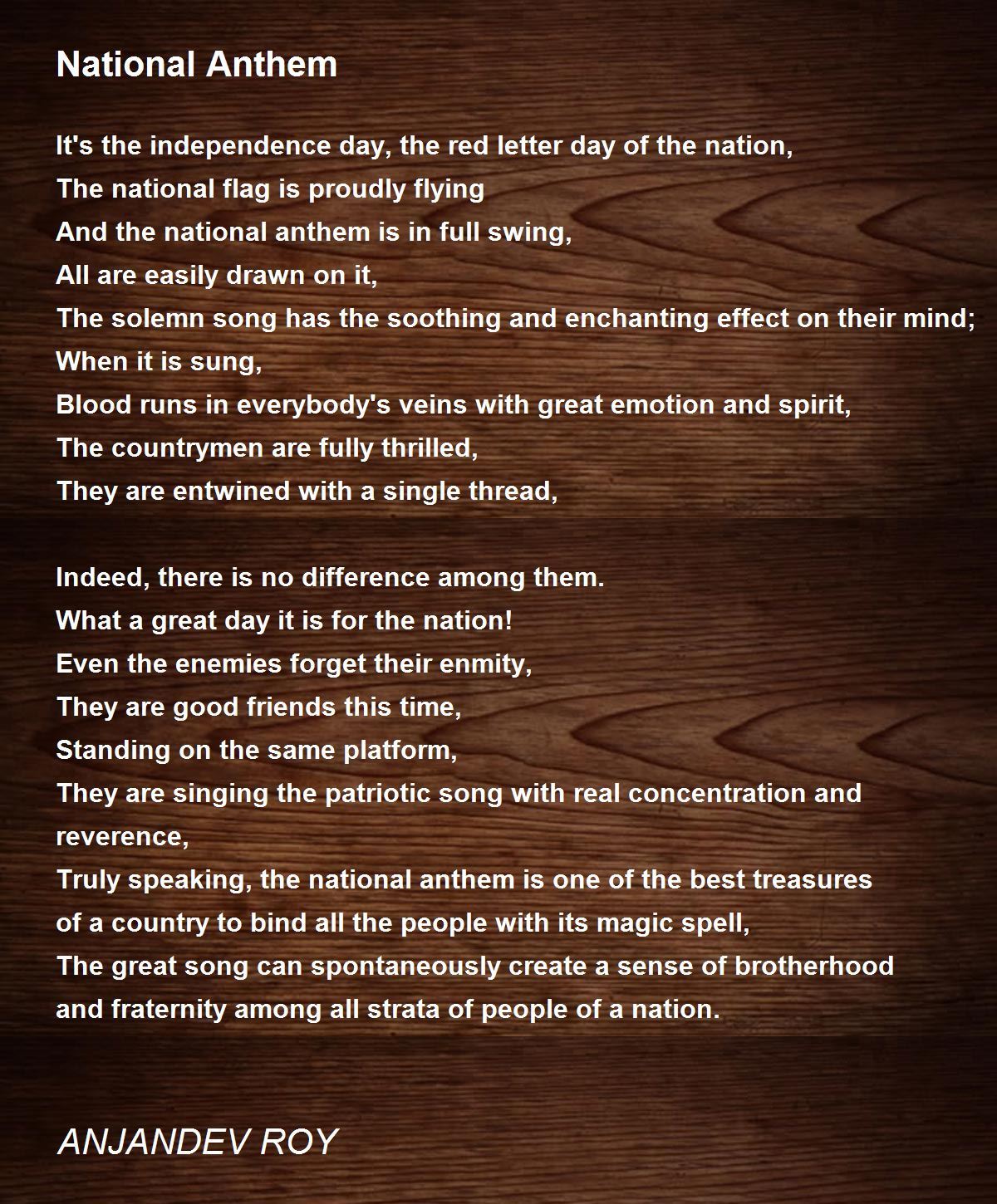 National Anthem Story