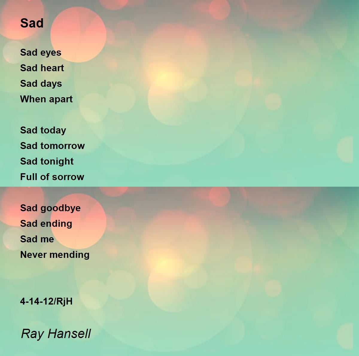 Sad Life Poem