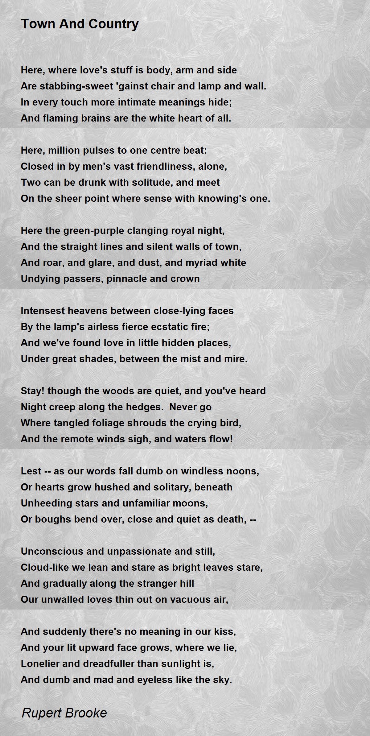 Poems About The Country