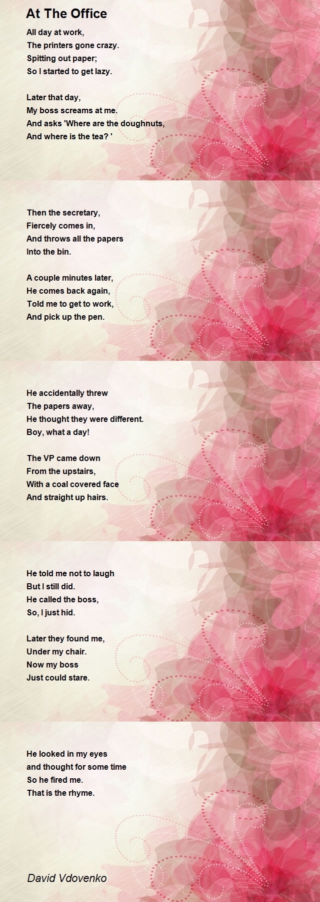 Poem Office Kitchen Clean