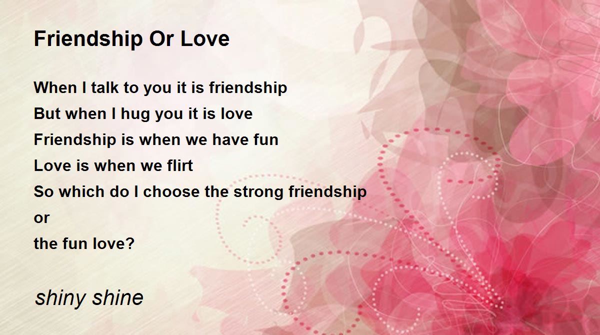 Love Friendship Poems