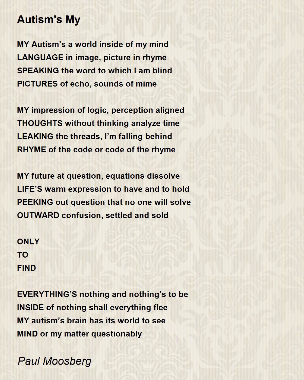 Autism Poems And Quotes