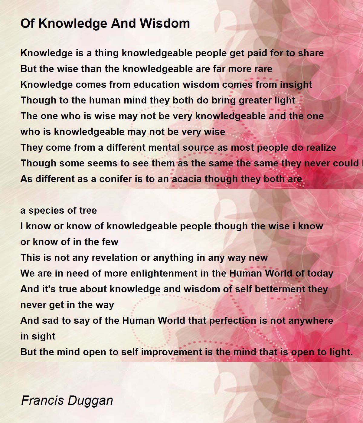 Knowledge Poems Quotes