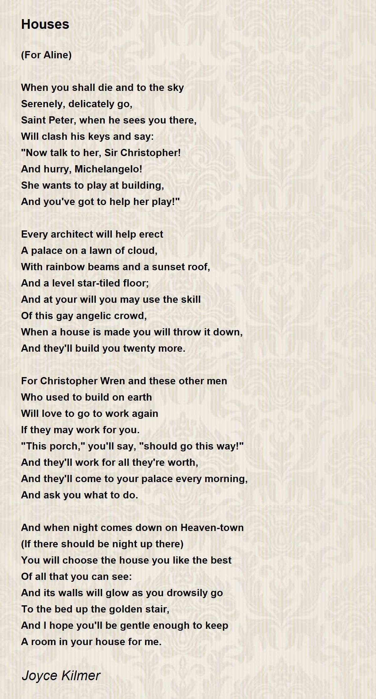 Poems About Houses And Homes