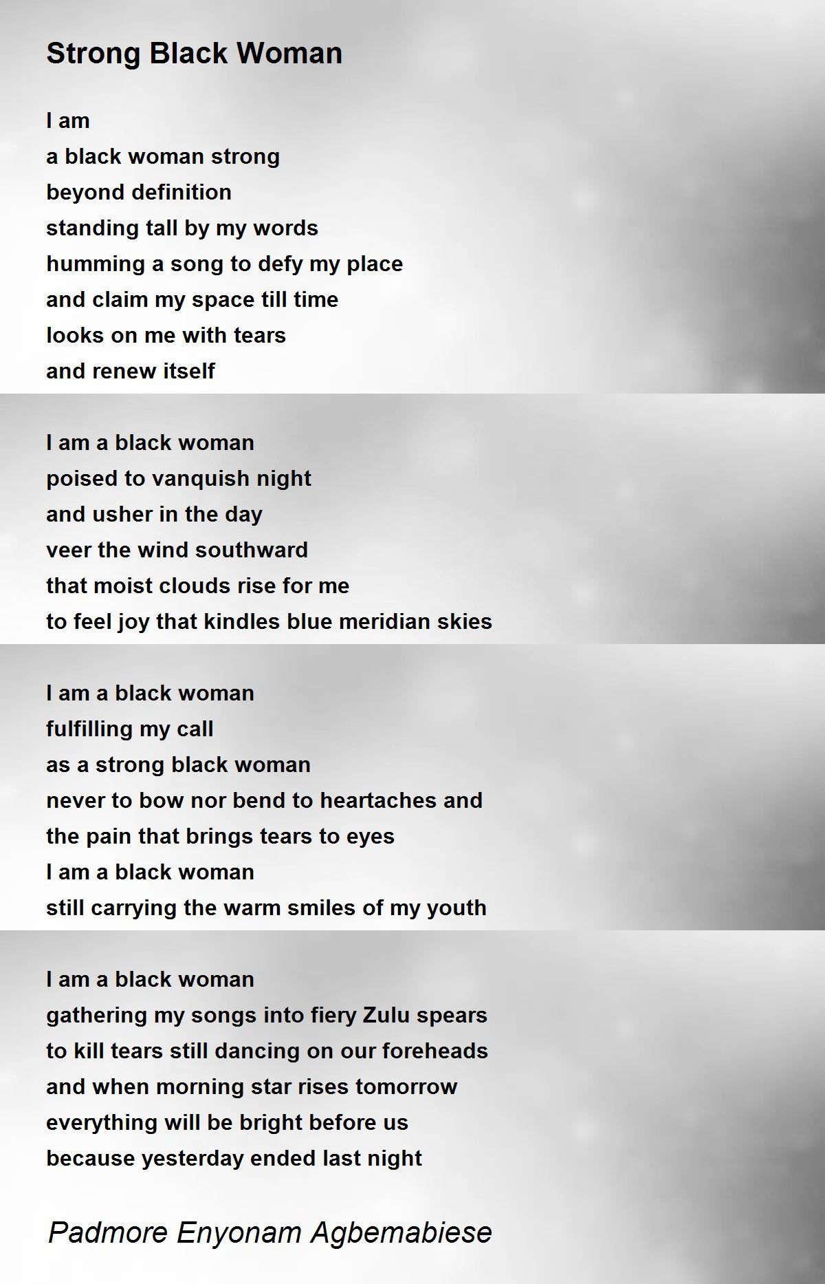 Strong Black Woman Poetry