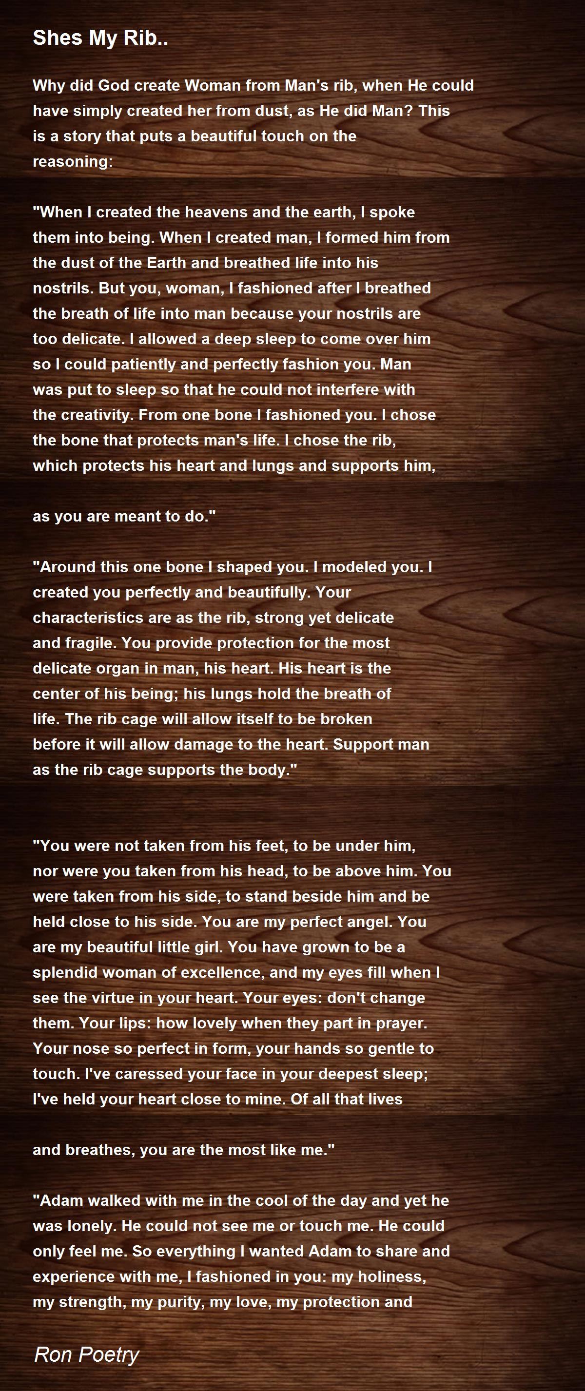 Love You Are My Rib Quotes - Goimages I