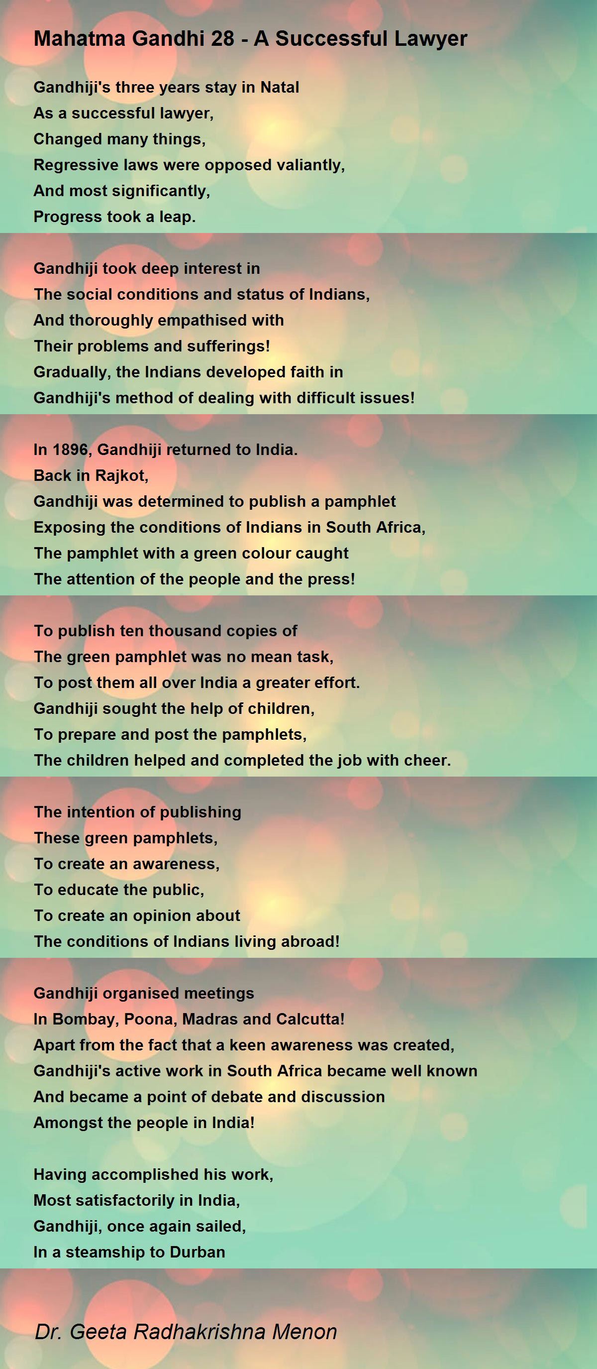 Mahatma Gandhi 28 - A Successful Lawyer - Mahatma Gandhi 28 - A ...