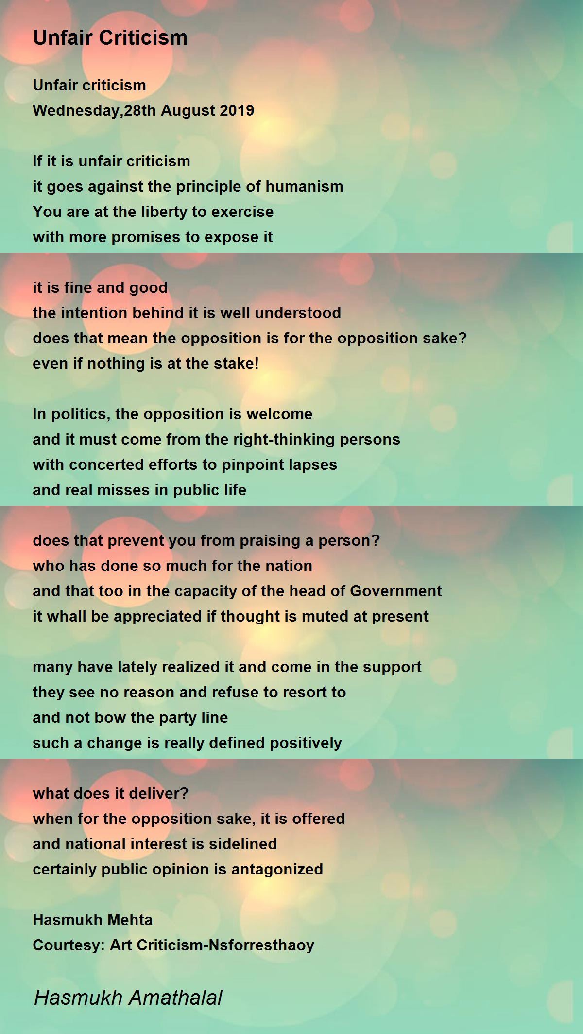 Unfair Criticism Quotes