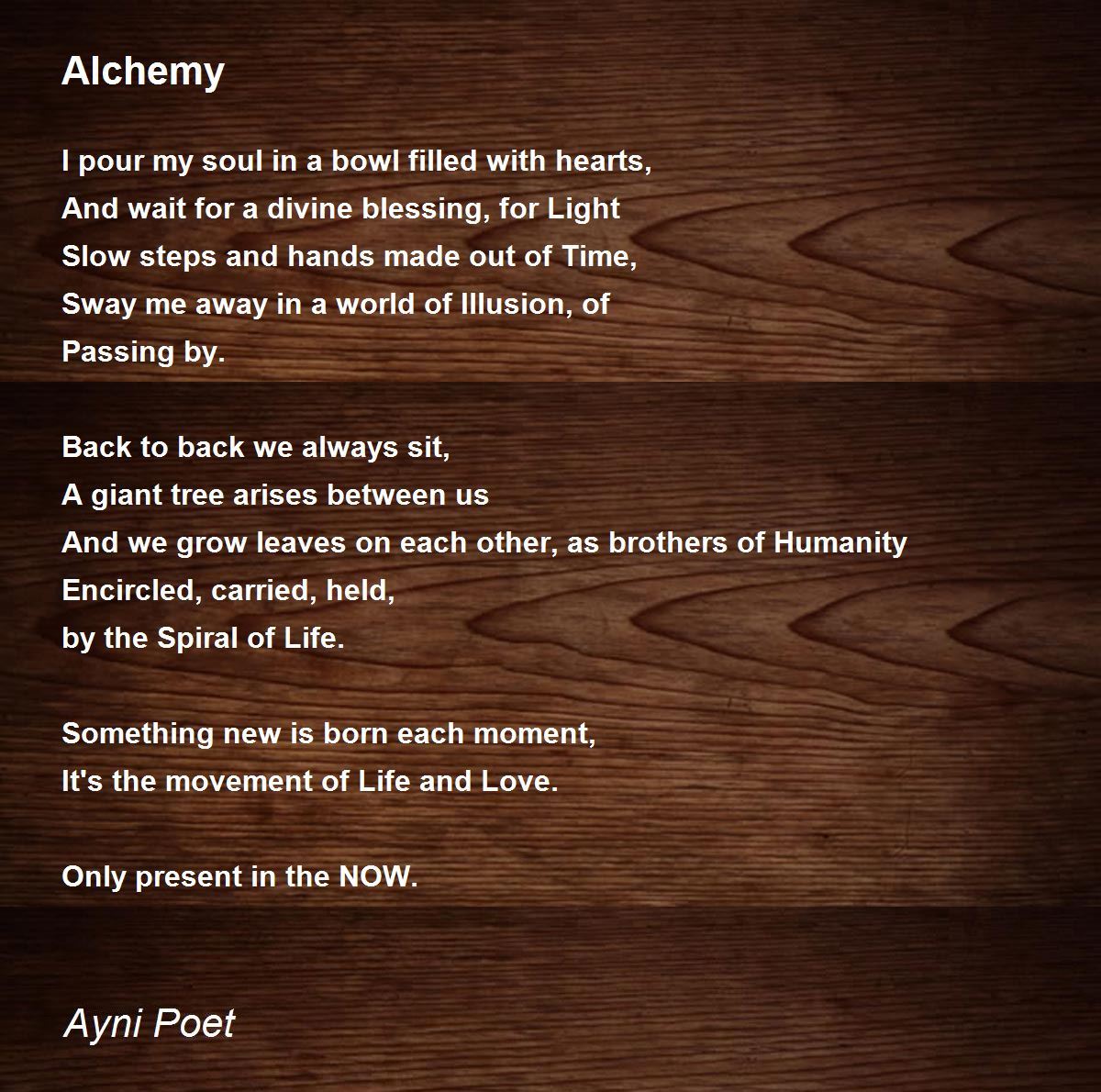 Alchemy - Alchemy Poem by Ayni Poet