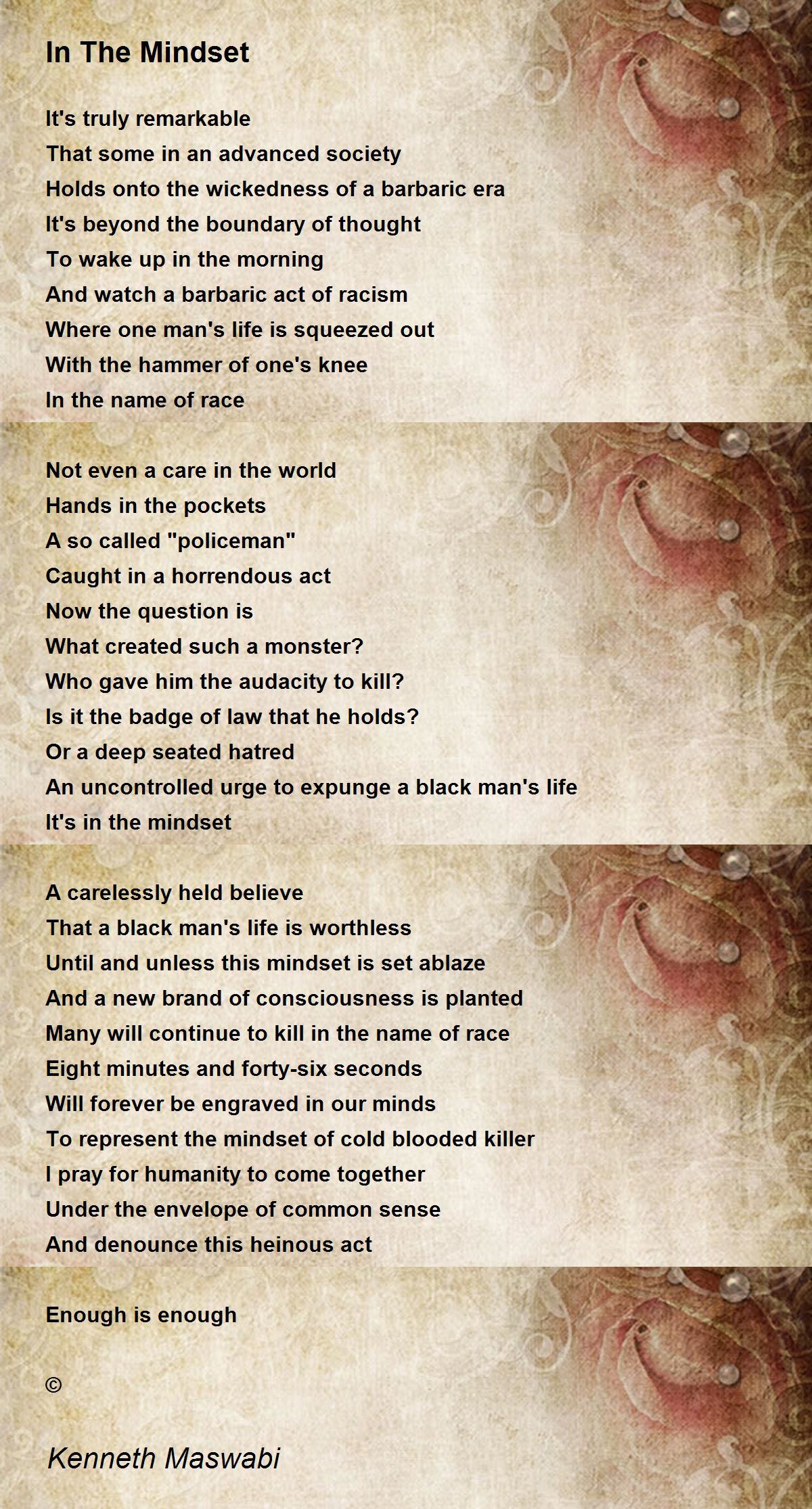 In The Mindset Poem by Kenneth Maswabi - Poem Hunter