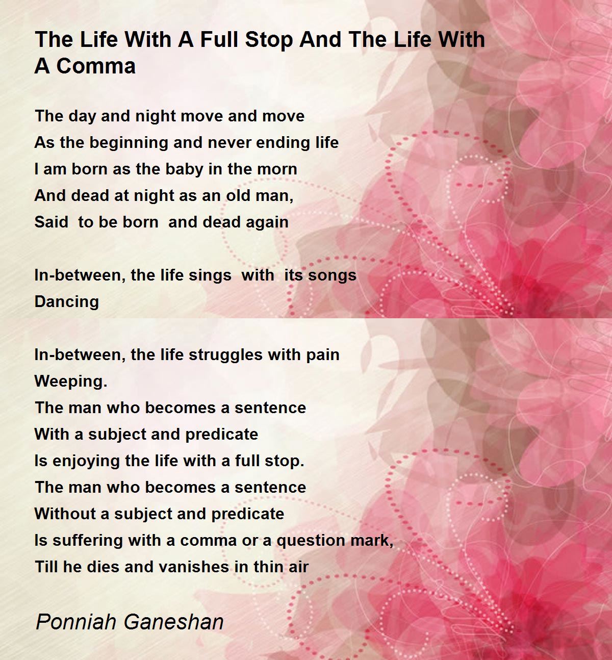 The Life With A Full Stop And The Life With A Comma - The Life With A ...